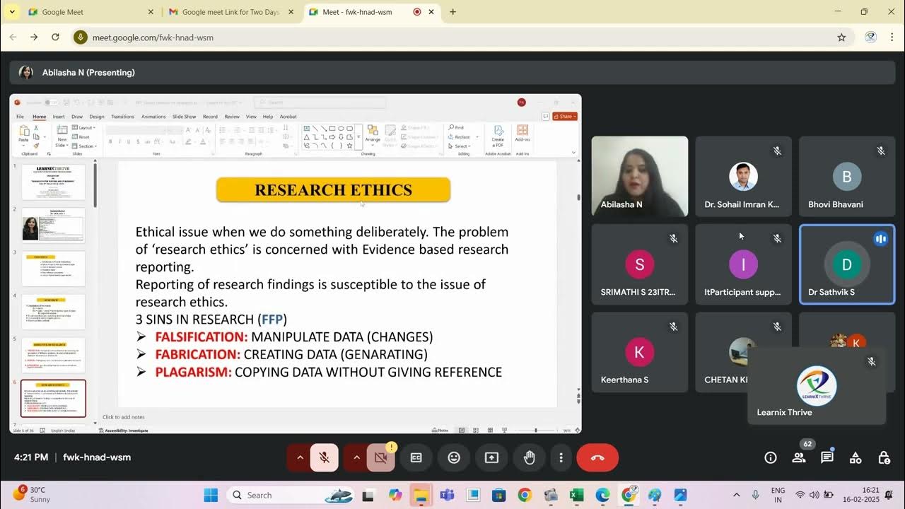 Day 1 - Dr Abilasha Two Days Free FDP on Research Paper Writing and Publishing | Learnix Thrive ...