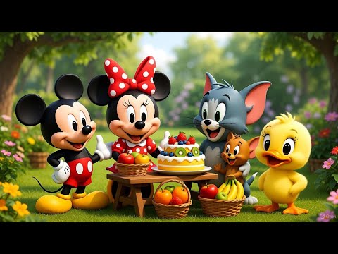 Garden Fruit Cake 🍓🍰🌿 | Mickey & Minnie Mouse 🐭💖 & Tom & Jerry 🐱🐭 ...