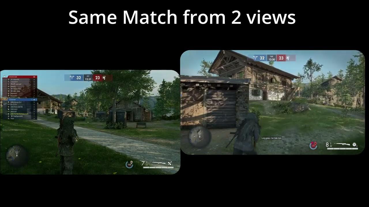 Same match 2 views, sync problem - YouTube