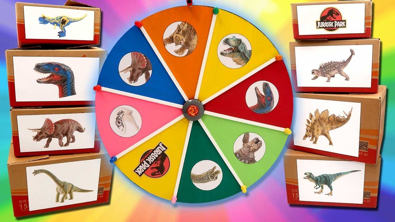Dinosaurs Names. Roulette Game With Jurassic world, schleich, dinosaur ...
