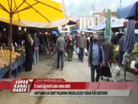 HAFTANIN İLK SEMT PAZARINA İNEGÖLLÜLER YOĞUN İLGİ GÖSTERDİ