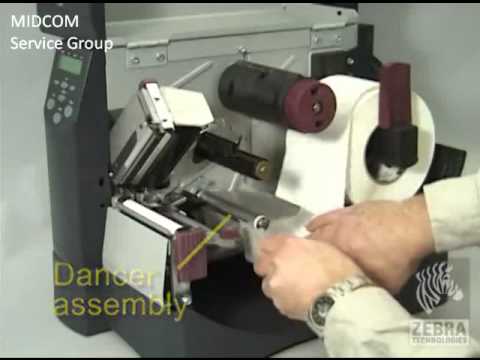 Zebra Z4M Plus Ribbon and Media Loading - YouTube