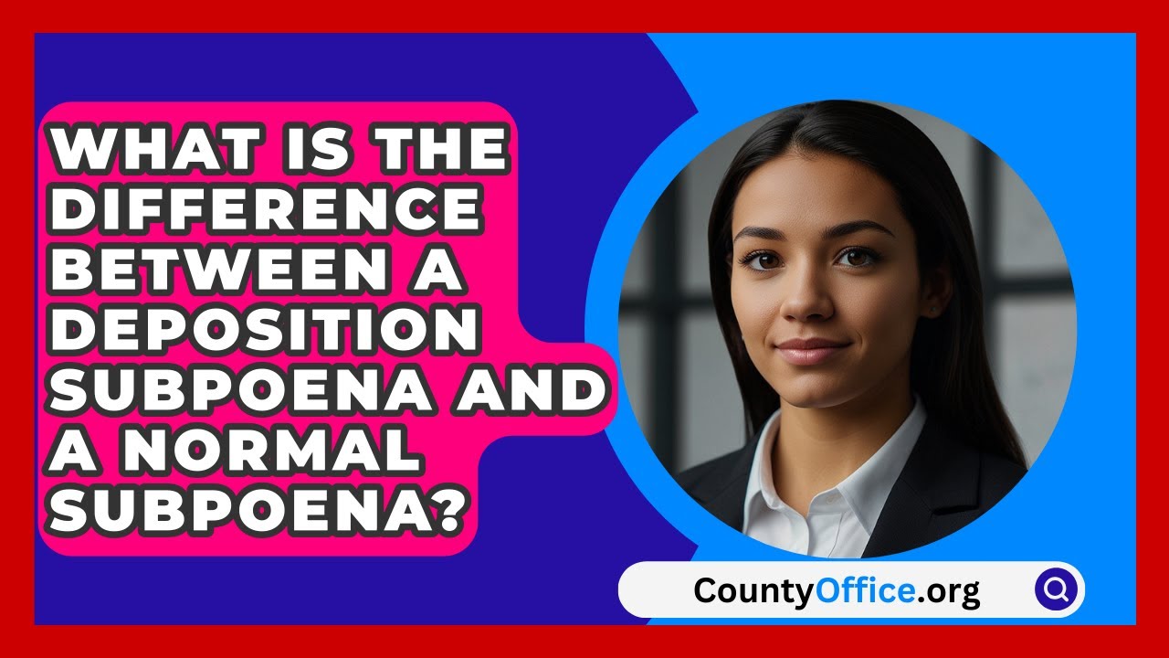 What Is The Difference Between A Deposition Subpoena And A Normal ...