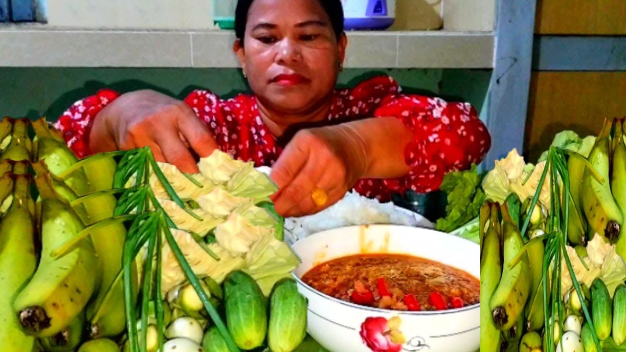 Special delicacies | Special Prahok | Family food | Fresh vegetables ...