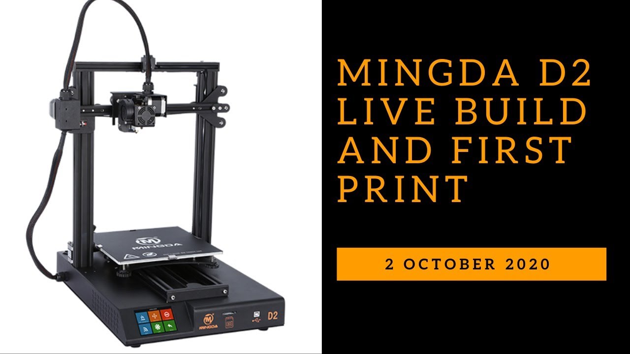 Mingda D2 Live Build and First Print - YouTube