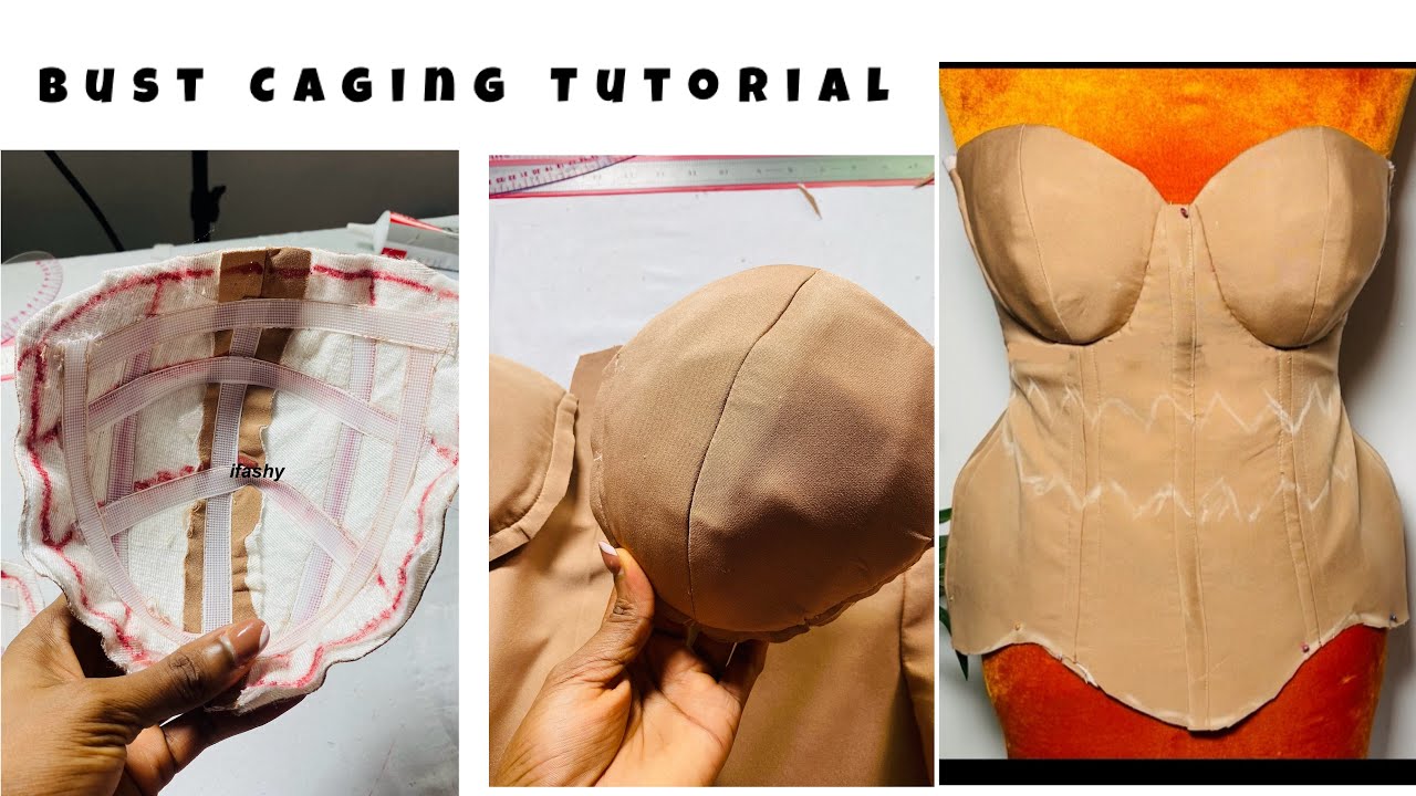 Easy Bust Caging Tutorial for your corset. || how to make a bust cage ...
