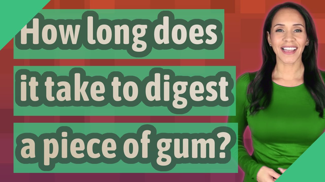 How long does it take to digest a piece of gum? - YouTube
