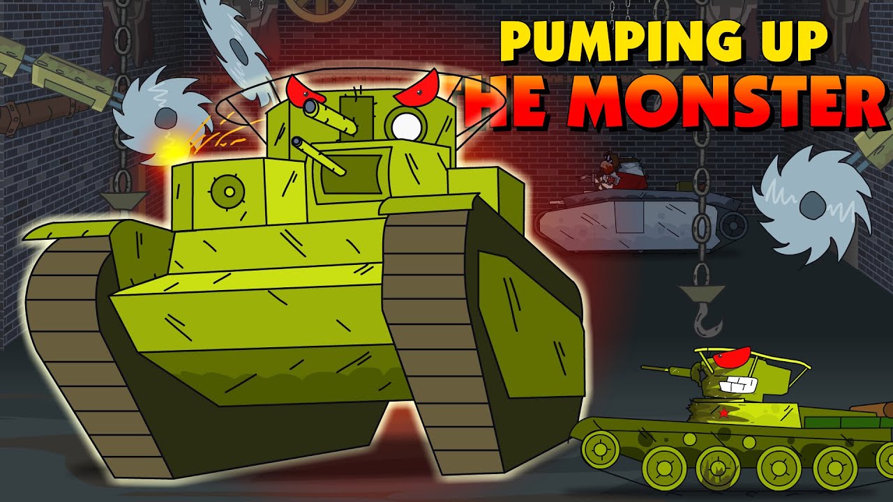 Pumping up the monster - Cartoons about tanks - YouTube
