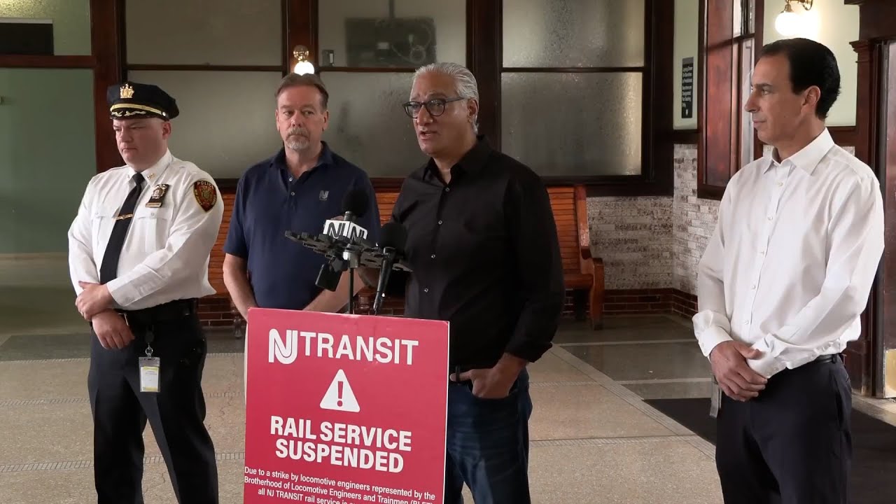 NJ TRANSIT CEO Kris Kolluri Holds Press Conference on Rail Strike on ...