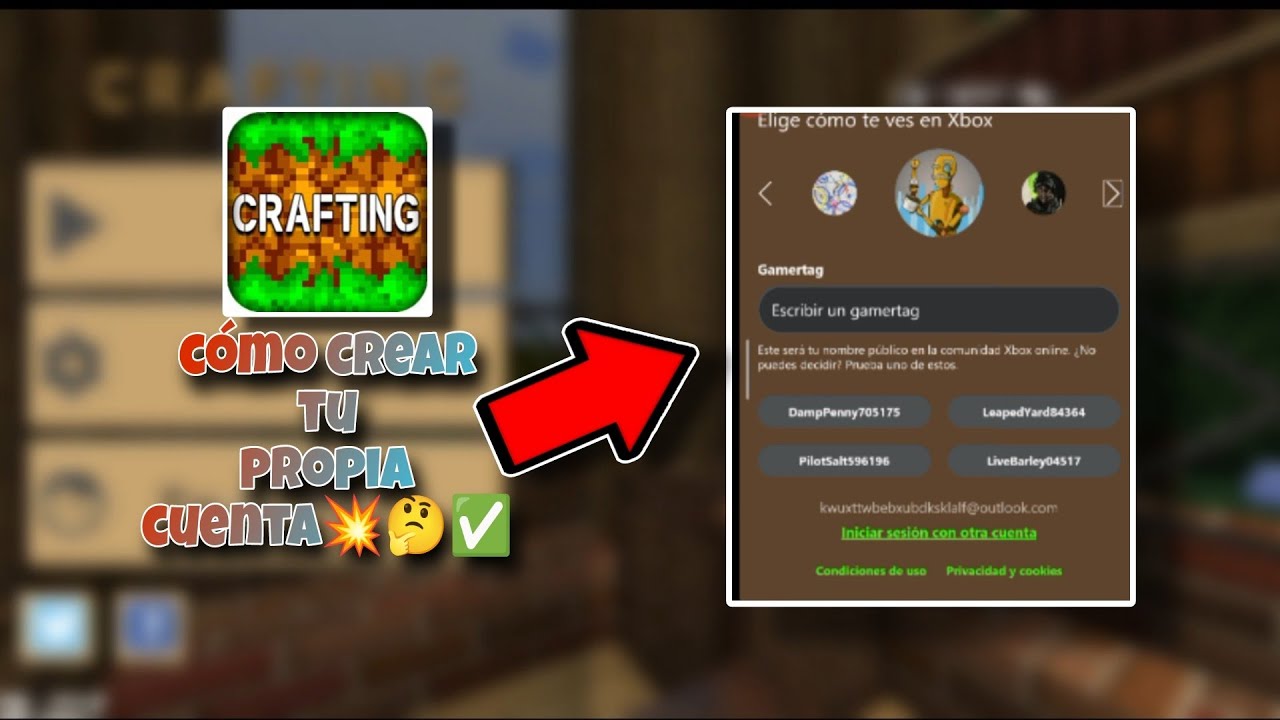 cómo iniciar seción en crafting building - YouTube