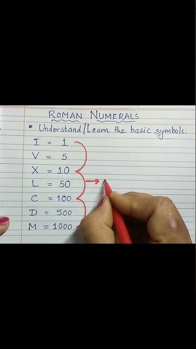 Roman numerals / Understand and learn basic symbols - YouTube