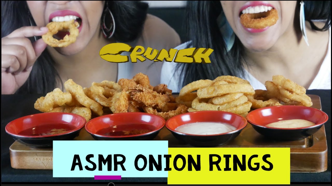 ASMR Onion Rings (crunchy eating sounds ) No Talking ...