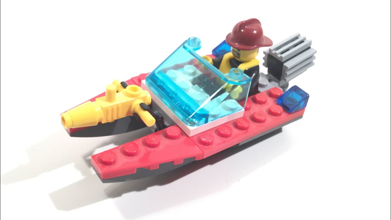 Lego City 30220 Fire Speedboat - Lego Speed Build Review - YouTube