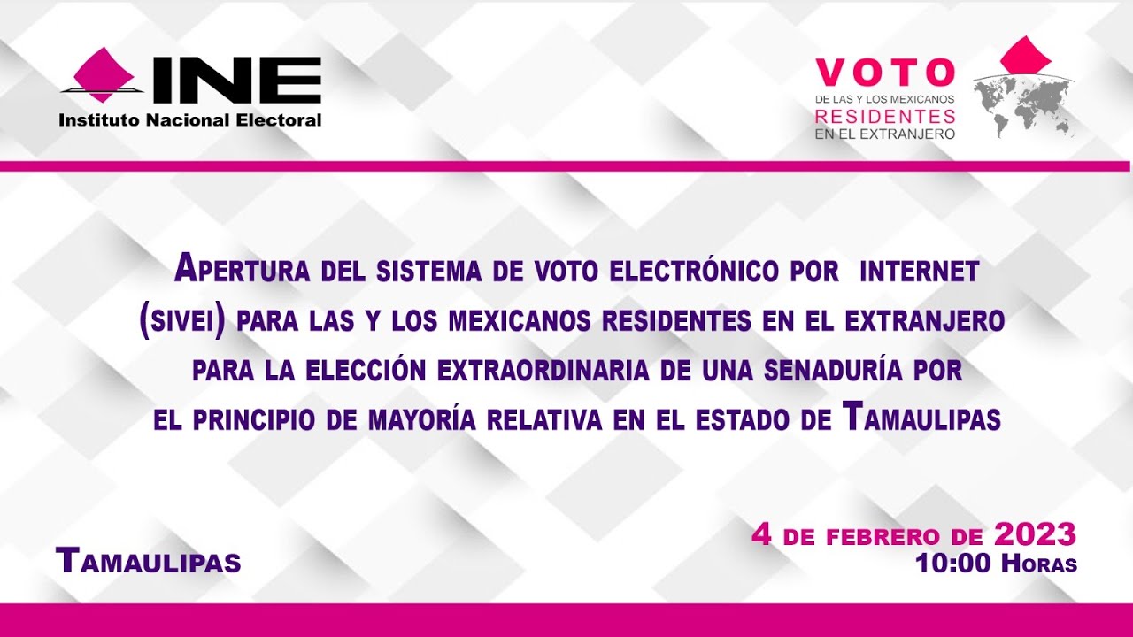 Apertura de SIVEI mexicanos residentes en el extranjero - Elección ...