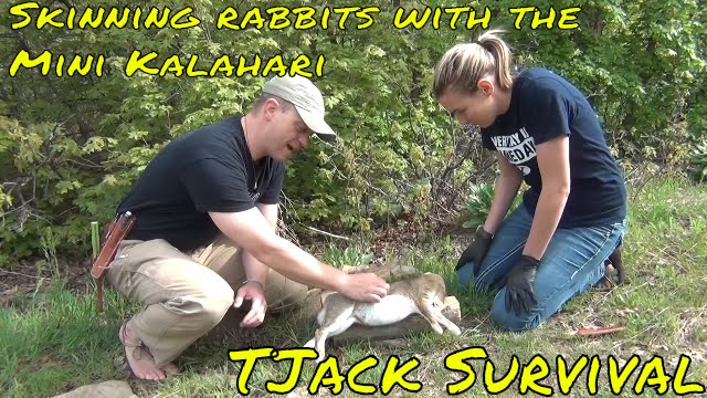 Skinning a rabbit with Sam and Brayden Using the Bark River Mini ...