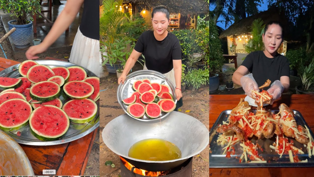 Best Water Melon Cook Chicken Country Style Recipe - Cooking with Sros ...