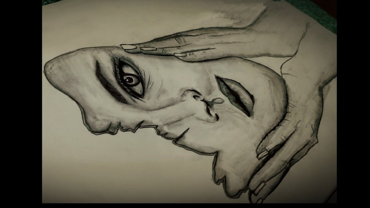 draw broken face || how To draw girl broken face || Pencil drawing ...