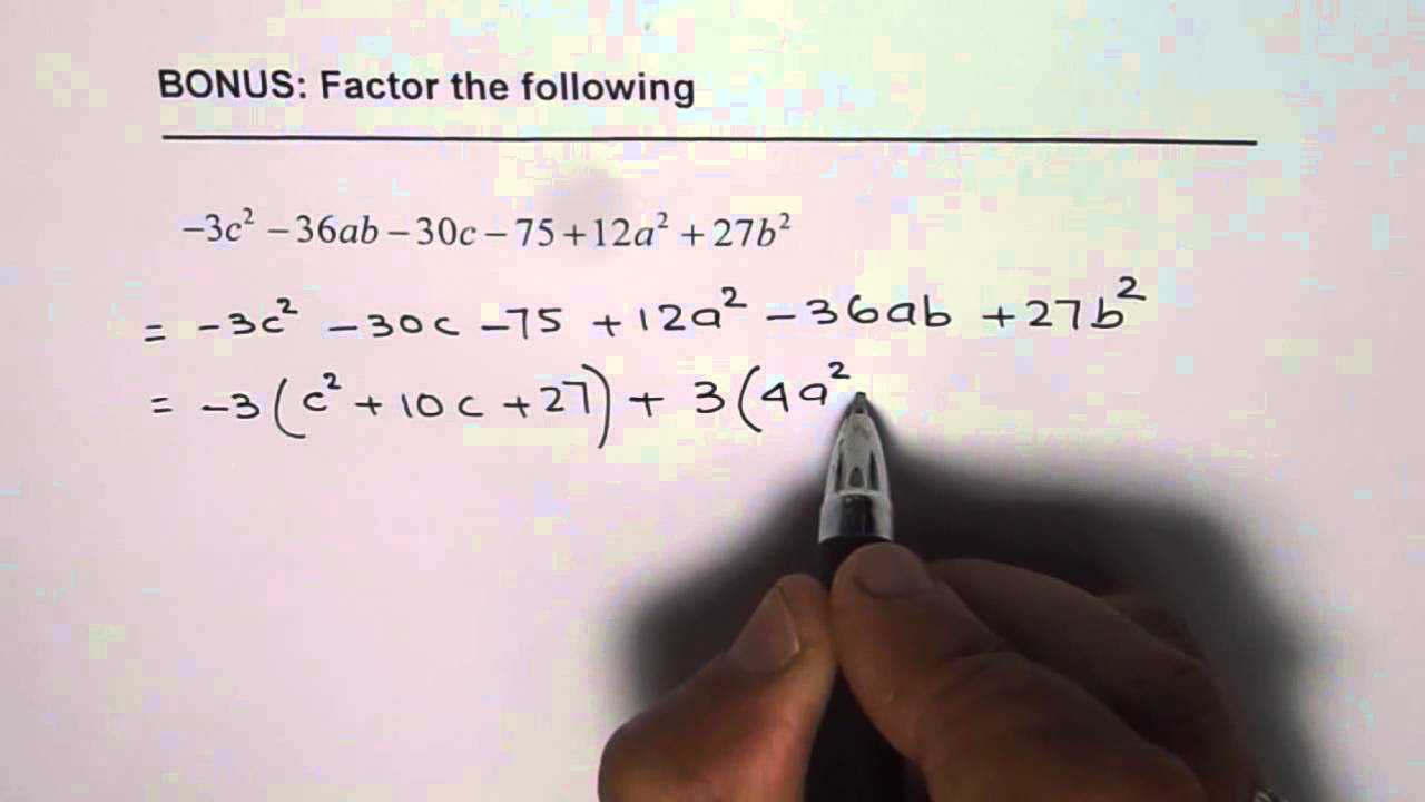 Understand Factoring Six Terms Involving Many Techniques - YouTube