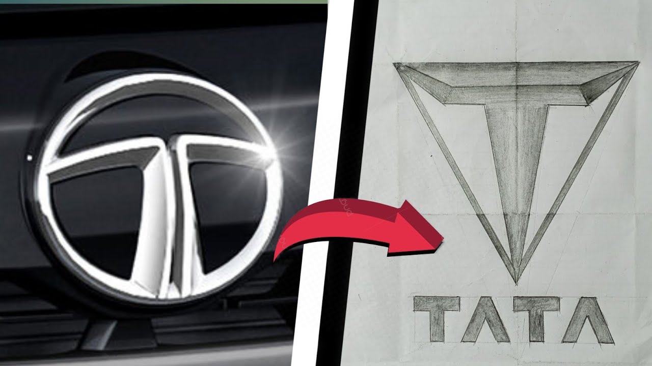 TATA logo drawing||Tata logo new टाटा का लोगो कैसे बनाएं पेंसिल से ...