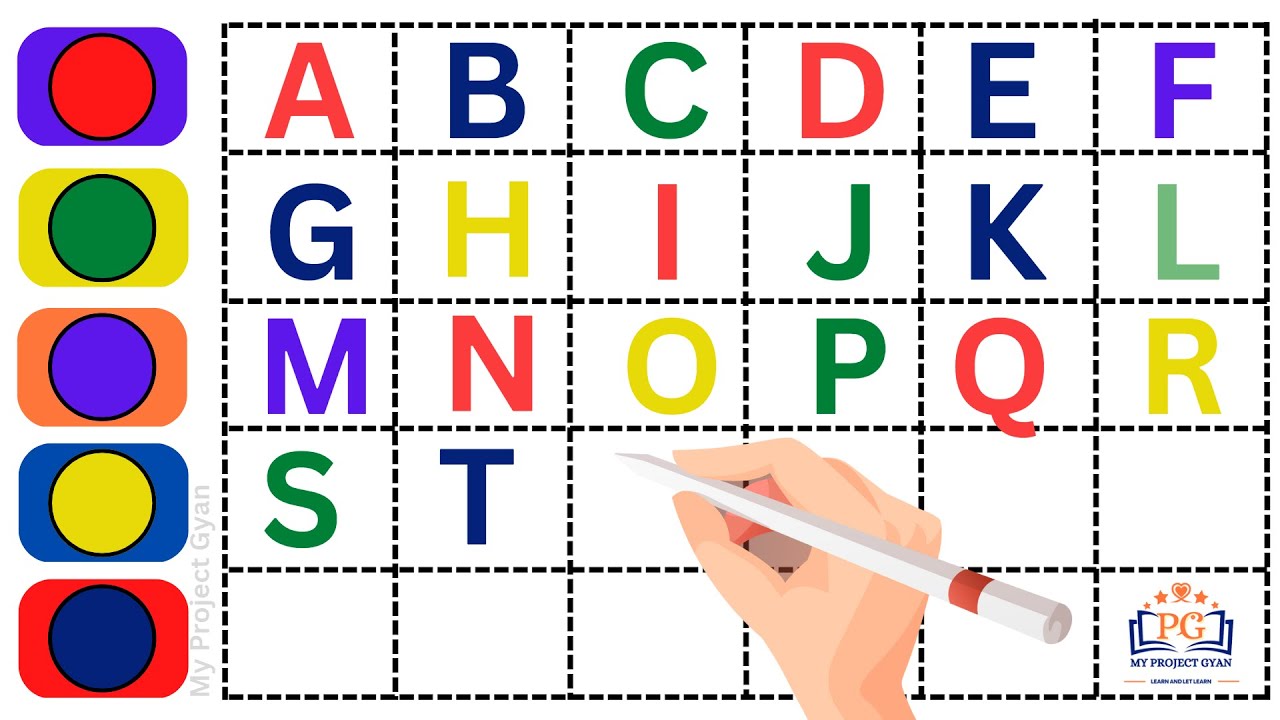 ABCD kids English Alphabets a for apple learn abc letters quick easy ...