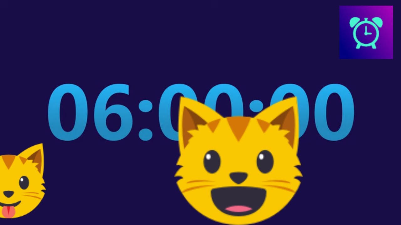 6 hour TIMER (countdown) ⏱⏱ LOUD ALARM - YouTube