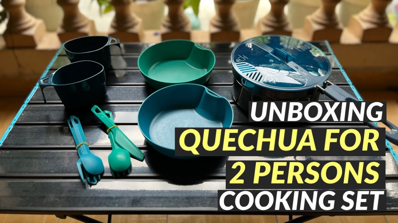Unboxing Quechua 2 person cook set mh 100 - YouTube