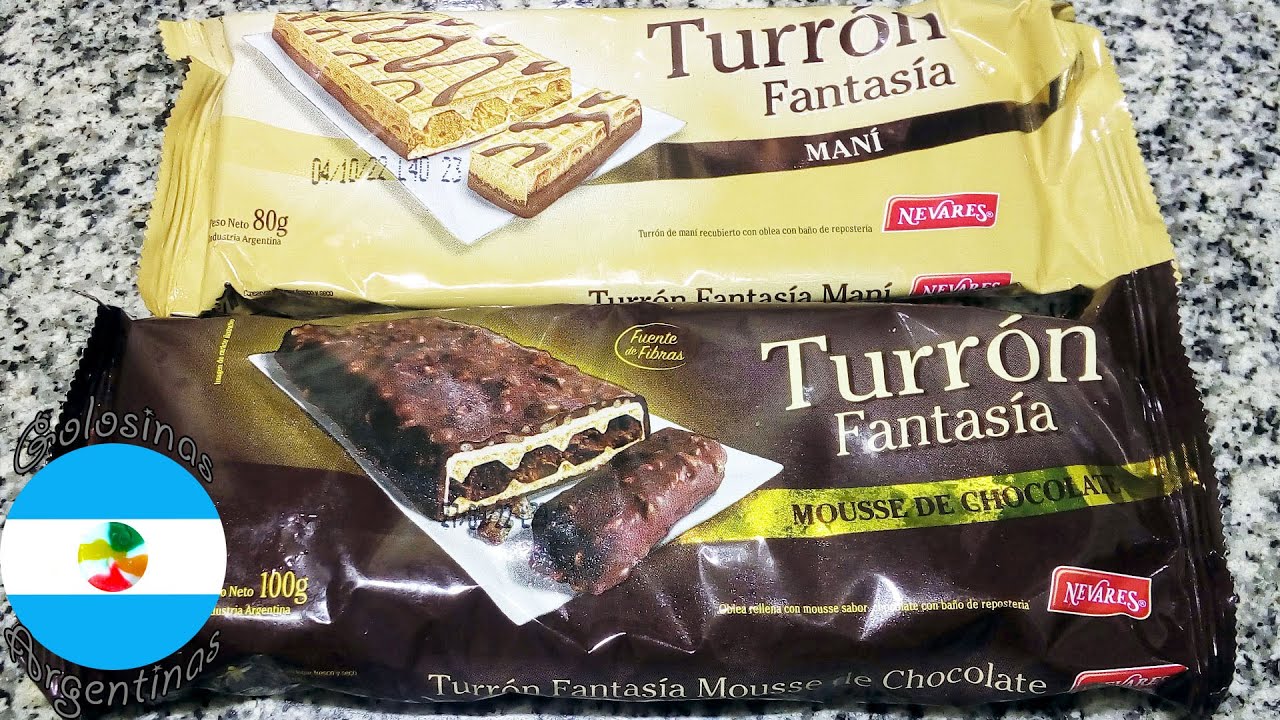 Nevares Fantasía Turrón Mousse de Chocolate Bañado y Maní Semibañado ...
