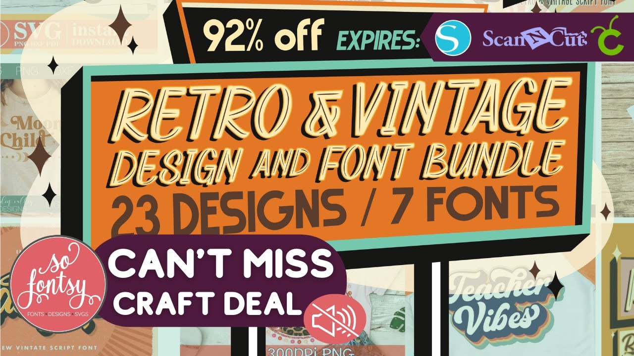 Best of Retro & Vintage SVG Designs & Fonts from So Fontsy - YouTube