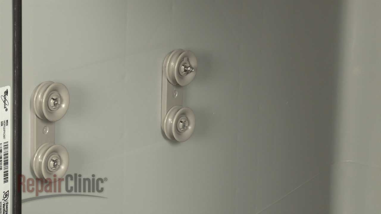 Whirlpool Dishwasher Dish Rack Support Rail Roller Replacement ...