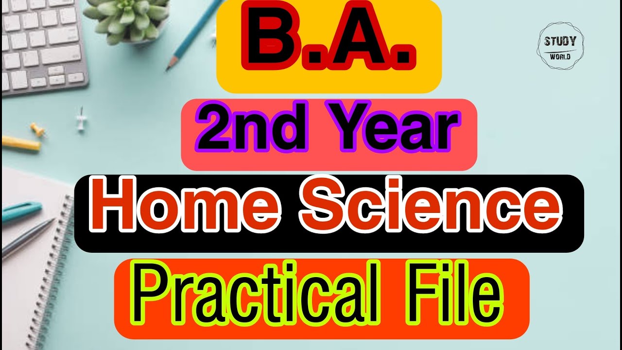 BA 2nd Home Science Practical File || Home Science || Practical File ...