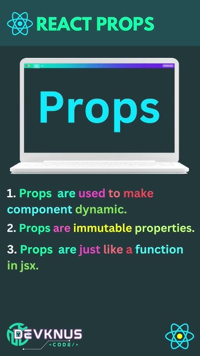 What is props in reactjs 🔥🔥🔥 #shorts #reactjs #shortsfeed @Devknus - YouTube