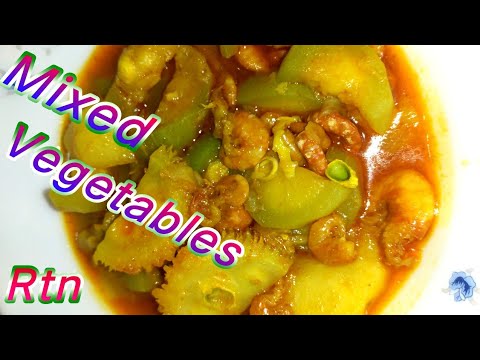 Mixed vegetables with little shrimp.@ Rima traditional ranna - YouTube