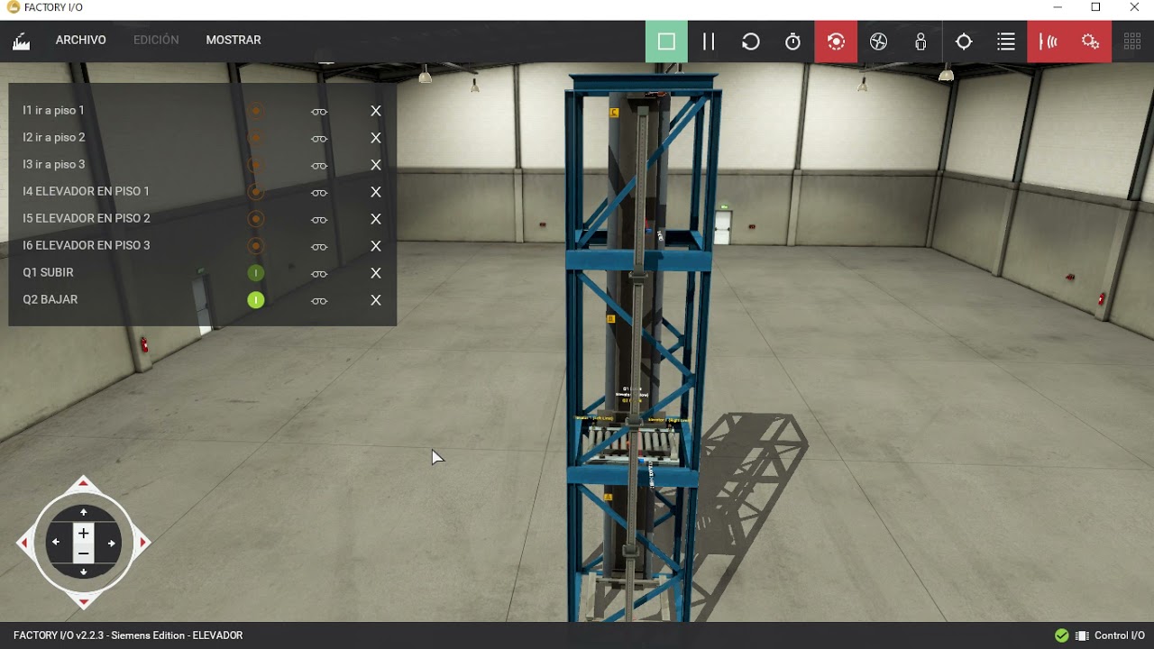 FACTORY IO ELEVADOR FUNCIONAMIENTO PANEL DE CONTROL - YouTube