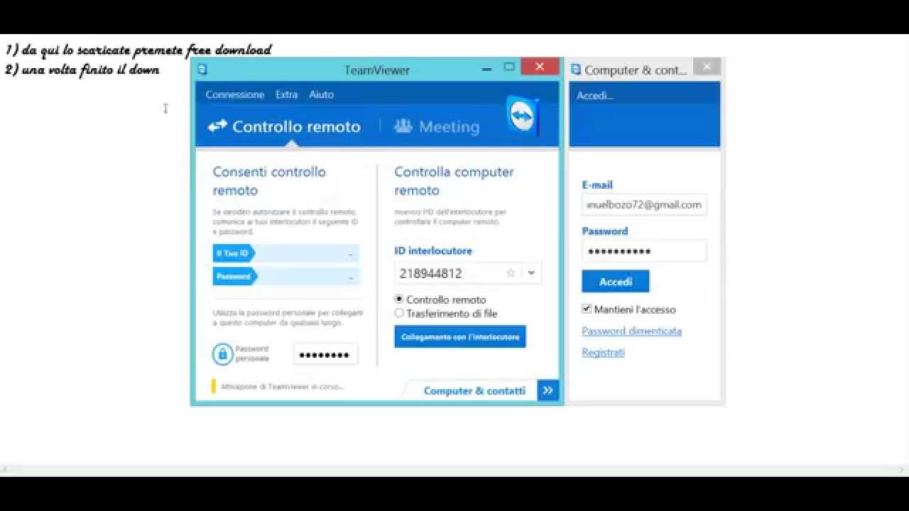 [TUTORIAL] COS'E' E COME USARE TEAMVIEWER [TUTORIAL] - YouTube