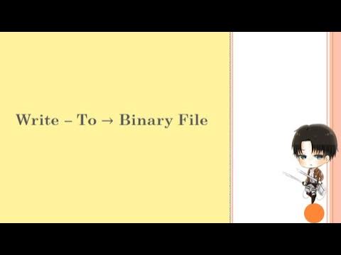 Write Data to Binary File (in Java) - YouTube