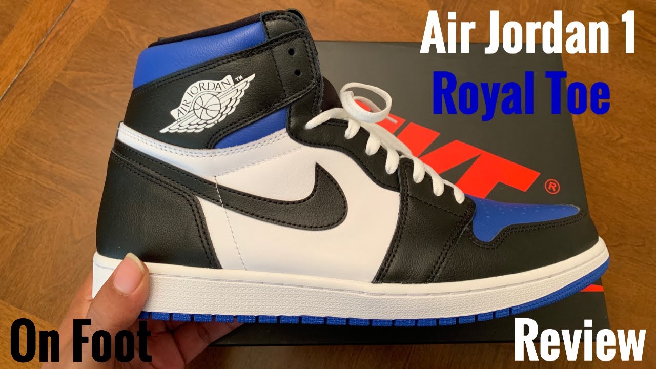 Air Jordan 1 Royal Toe Unboxing, Detailed Review & On Foot. Jordan 1 ...