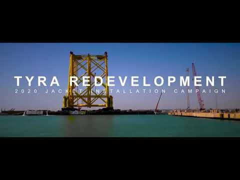 Heerema Sleipnir working at Total Tyra Redevelopment - YouTube