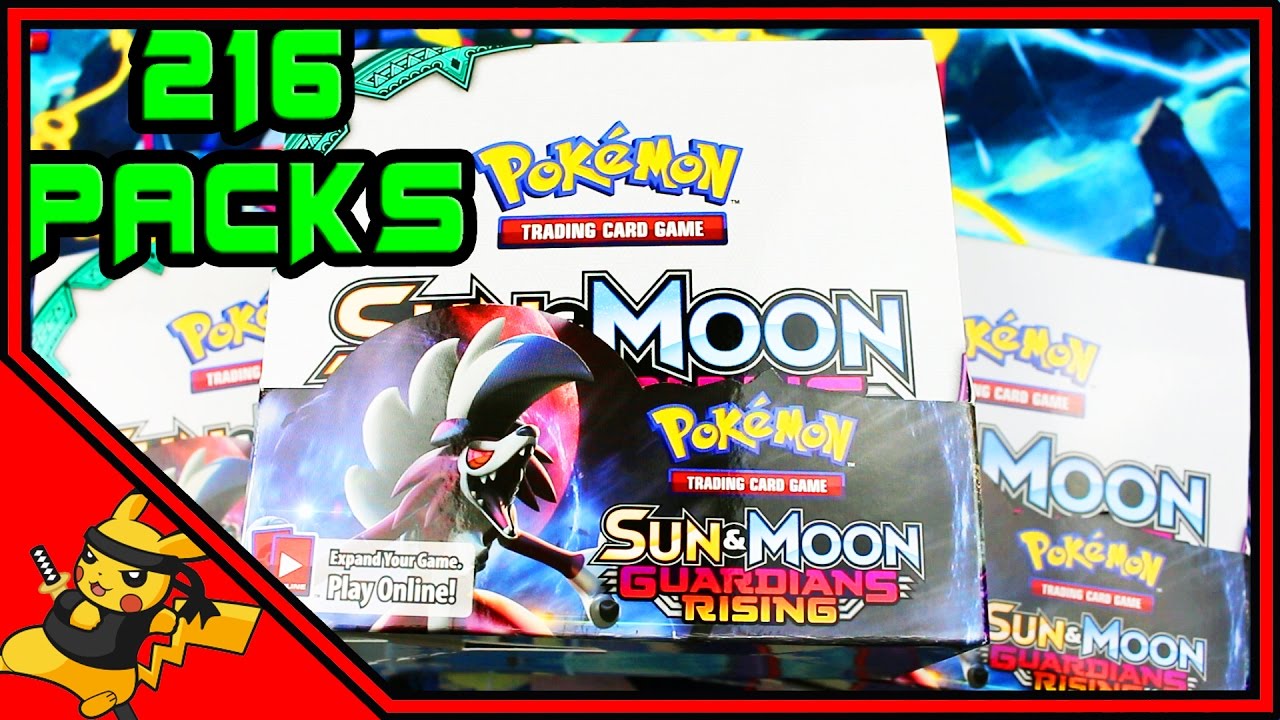 OPENING 216 GUARDIANS RISING Booster Packs - Best Mass Pokemon Unboxing ...