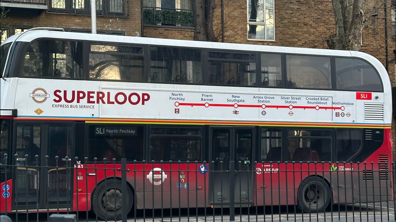 London bus route SL1 silver street to Arnos Grove - YouTube