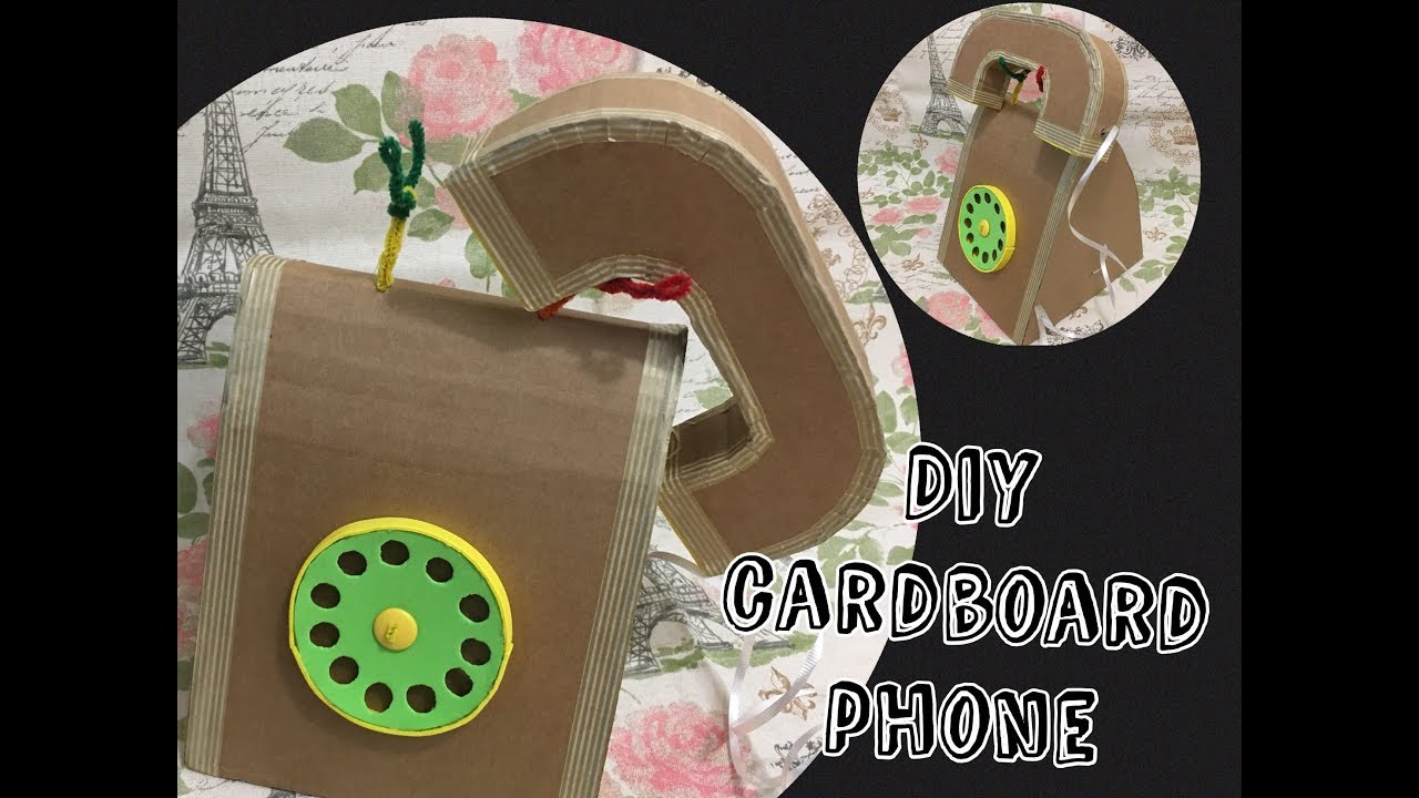 Diy cardboard Rotary phone for kids | HappyBankyCraftymom - YouTube
