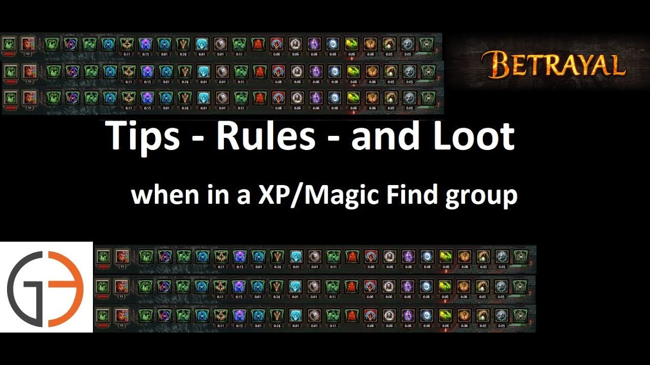 Splitting loot in XP/Magic Find parties - YouTube