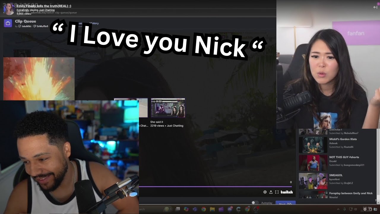 ExtraEmily Confesses( again ) her LOVE for Nmplol - YouTube