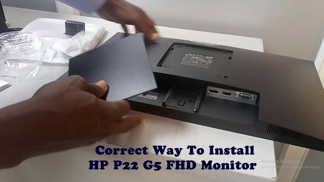 Installing The HP Monitor P22 G5 FHD Monitor - YouTube