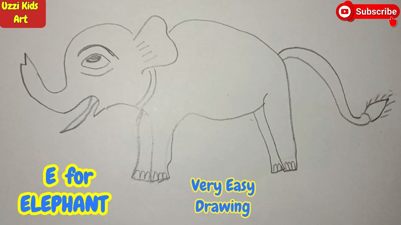 How to draw easy elephant step by step| easy elephant drawing for kids ...