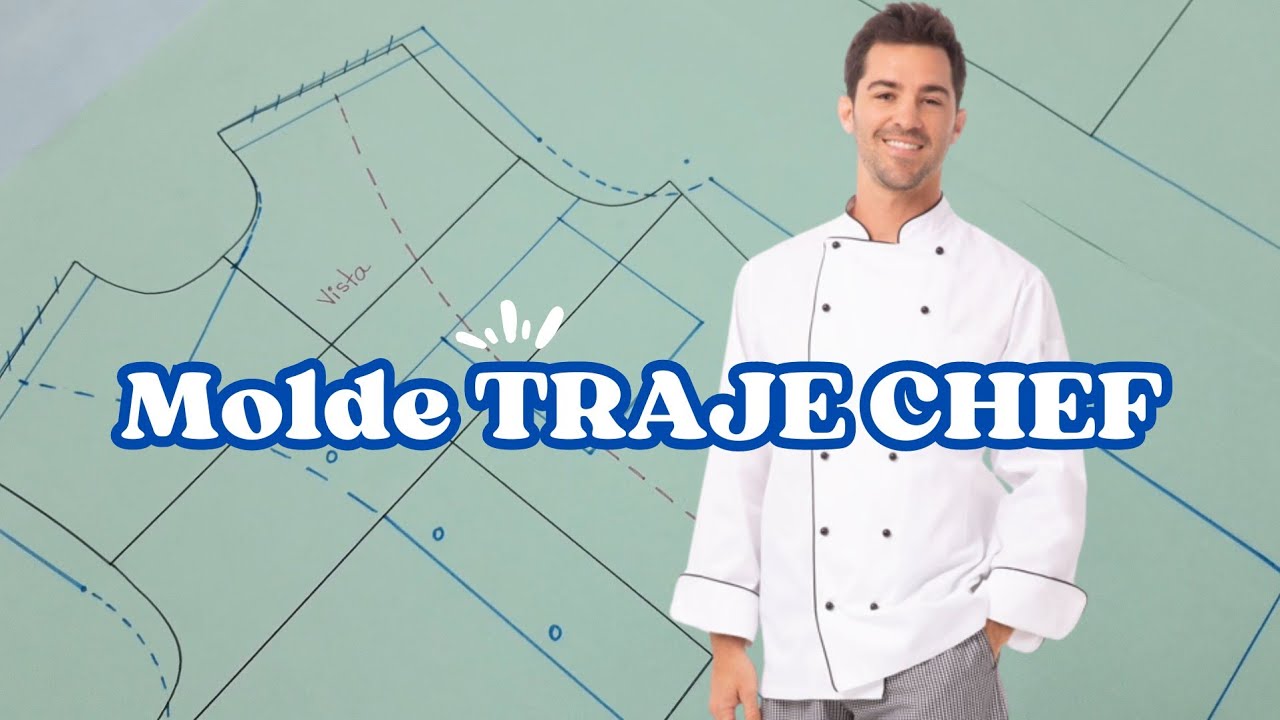 Molde UNIFORME o TRAJE de CHEF para hombre | Traza el CUELLO BOLIVAR ...