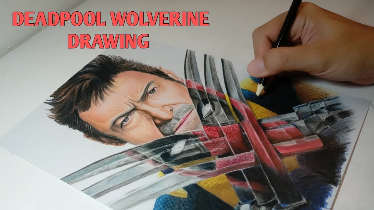 Deadpool wolverine timelapse drawing - YouTube
