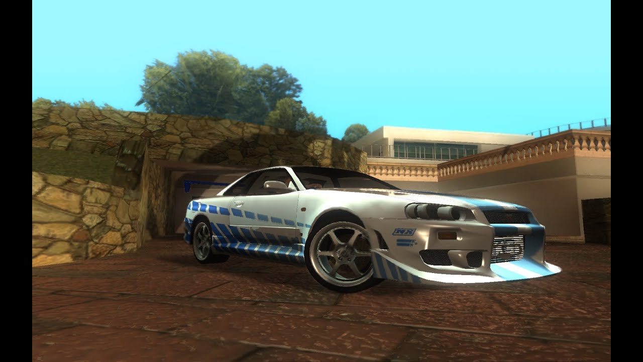 GTA SA 2Fast 2Furious Nissan Skyline GT-R R34 Gameplay - YouTube