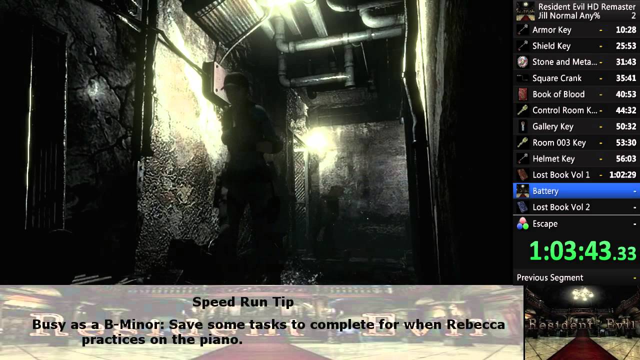 Resident Evil HD Remaster Speed-run No Infinite Weapons (1:53:30) - YouTube