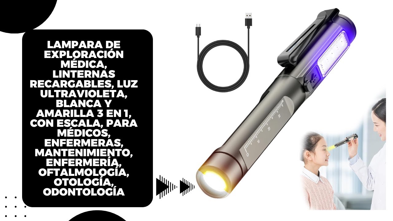 Lampara de Exploración Médica, Linternas Recargables, Luz Ultravioleta ...