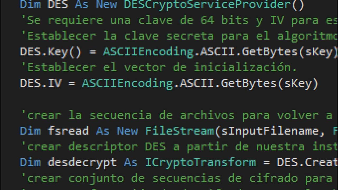 Encriptar y desencriptar un archivo de texto en visual basic.net - YouTube